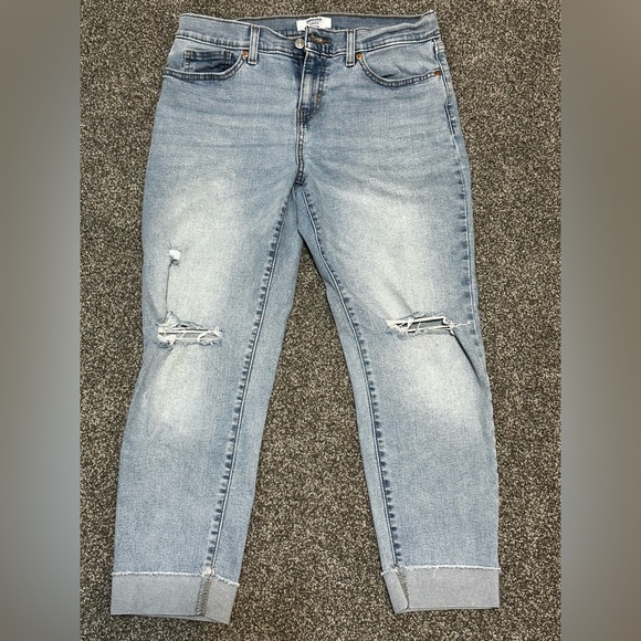 Levi's | Jeans | Denizen From Levis Boyfriend Capri With Distressed ...